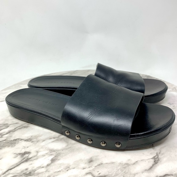 Jenni Kayne | Shoes | Jenni Kayne Studded Slides Leather 375 Minimalist ...